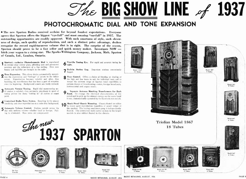 The 1937 Sparton Triolian model 1867